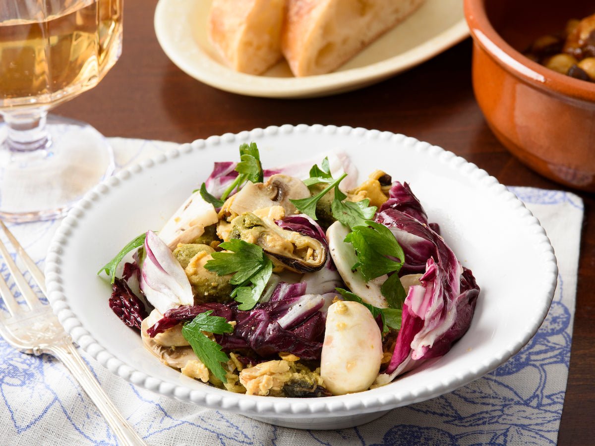 缶つまで手軽にお家フレンチ！缶つまをドレッシングにも使う「ムール貝とマッシュルームのサラダ」 – ROJI日本橋 ONLINE STORE