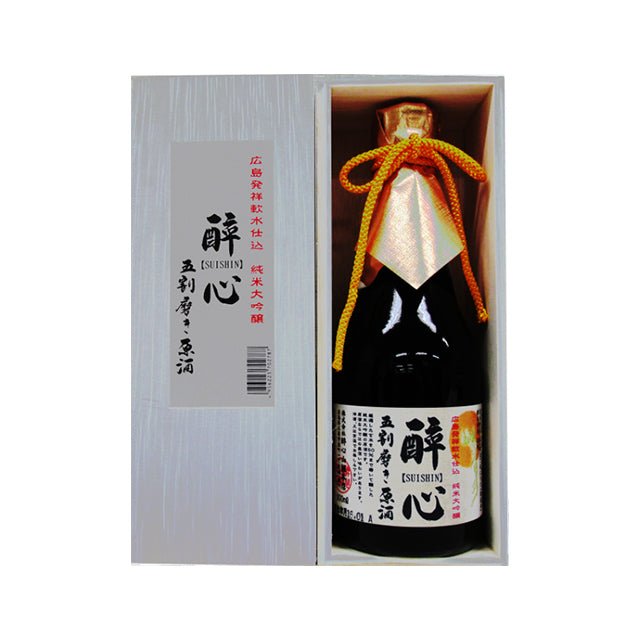 Sake Zuishin Junmai Daiginjo 50% Polished Genshu 300ml Gift Box - Sake ...